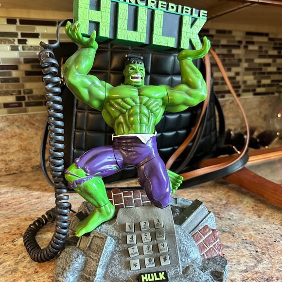Marvel | Other | Vintage Collectible Incredible Hulk Phone | Poshmark